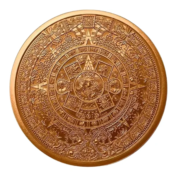 1 oz Aztec Calendar Copper Round (.999 Fine) | Cheeky Mongoose | Online ...