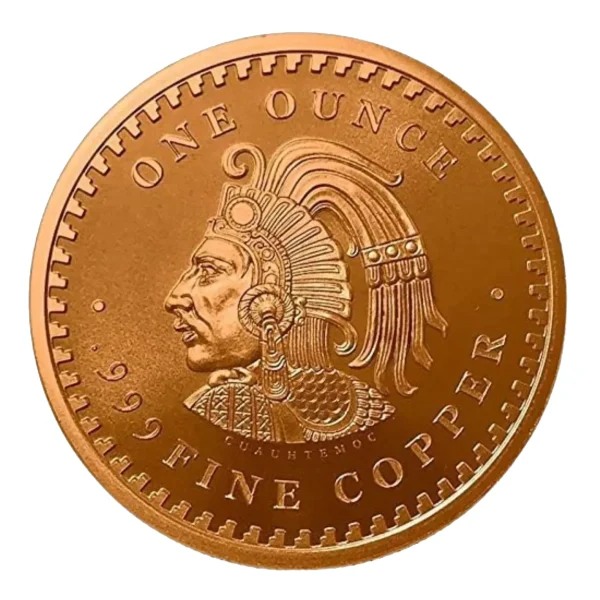 1 oz Aztec Calendar Copper Round (.999 Fine) | Cheeky Mongoose | Online ...