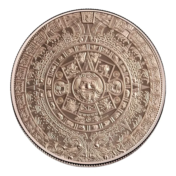 5 oz Aztec Calendar Copper Round (.999 Fine) | Cheeky Mongoose | Online ...
