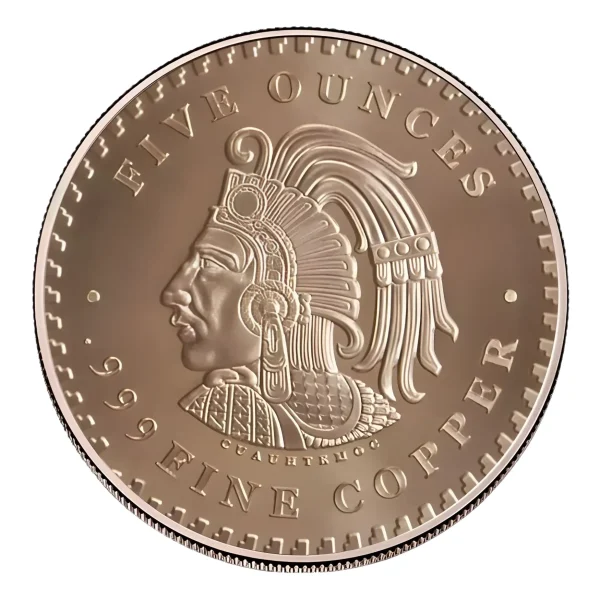 5 oz Aztec Calendar Copper Round (.999 Fine) | Cheeky Mongoose | Online ...